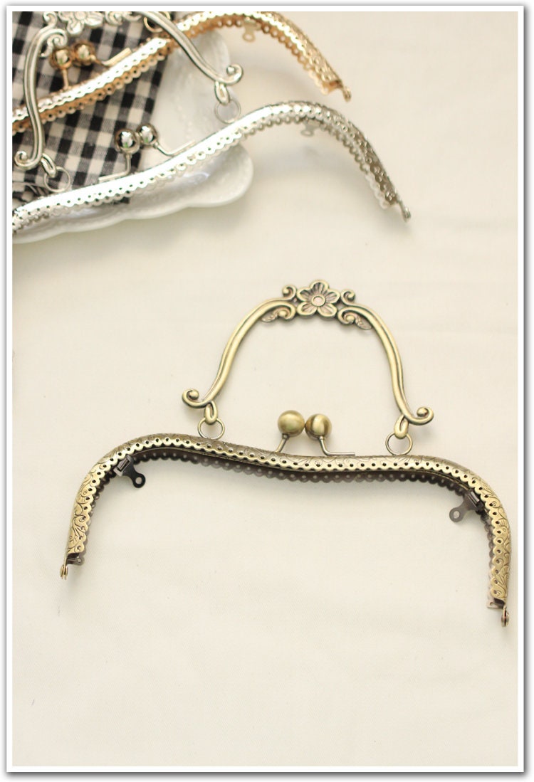 Gold Bronze Purse Frame Metal Vintage Pattern Snap Clasp for - Etsy