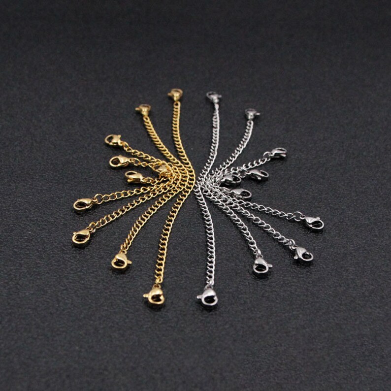 Surgical Stainless Steel Extender Curb Chain Sets 2 - Etsy