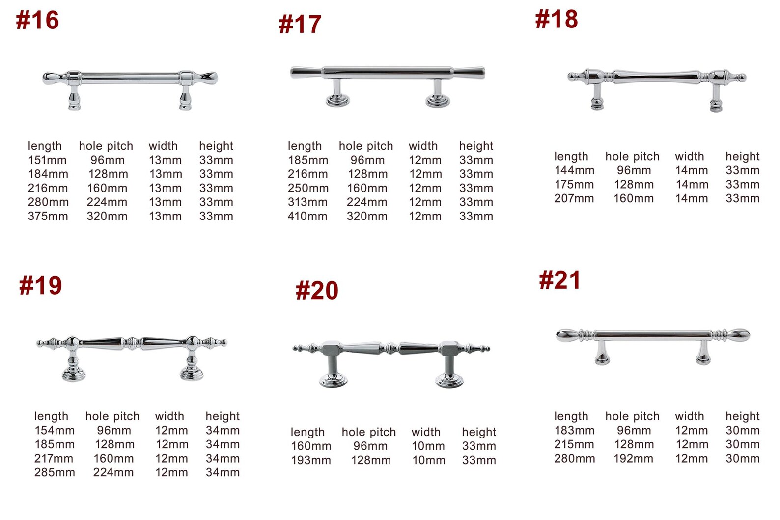 Classic Chrome Cabinet Handles Art Deco Victorian Silver Drawer Cups ...