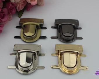 Thumb Catch Tuck Purse Lock 51mm Metal Silver Gold Black Bronze Oval ...