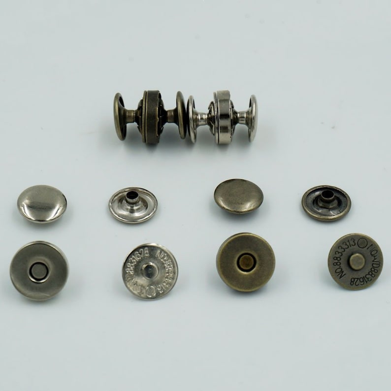 Thin Thick Double Rivet Stud Closures Magnetic Snaps Button Clasps ...