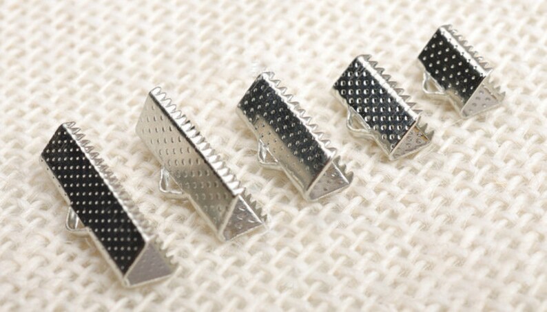 Stainless Steel Ribbon Clip Clamp Cord Crimp 6.5 8.5 10 13 15 20 25 Mm ...