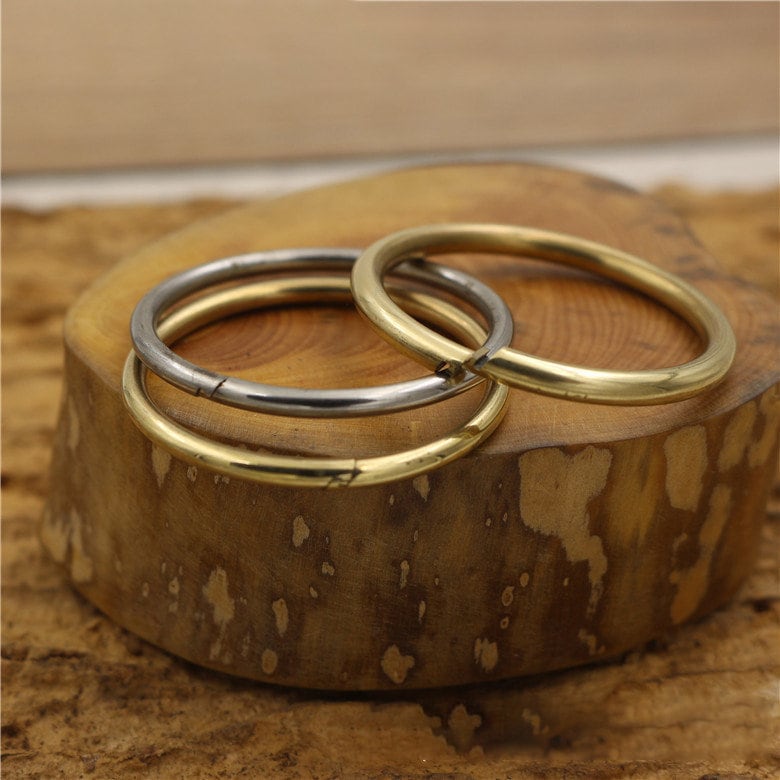 Solid Brass Jumplock 32-50mm Lock Clip Snap Jump Ring Key 1 5/16 2 ...