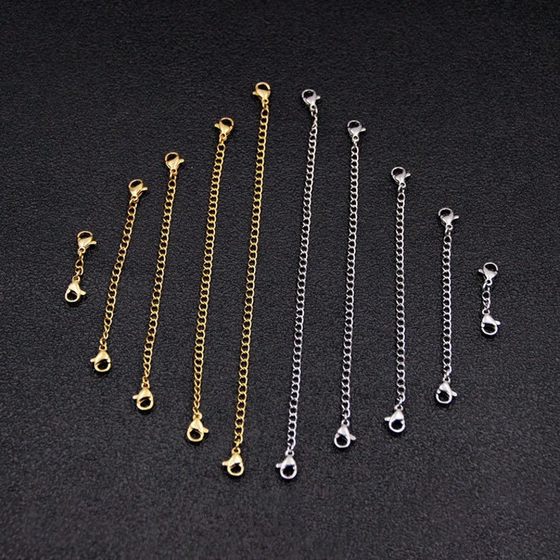 Surgical Stainless Steel Extender Curb Chain Sets 2 - Etsy