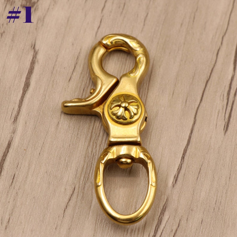 Solid Brass Eye Bolt Scissor Snap Square Trigger Eye Swivel - Etsy UK