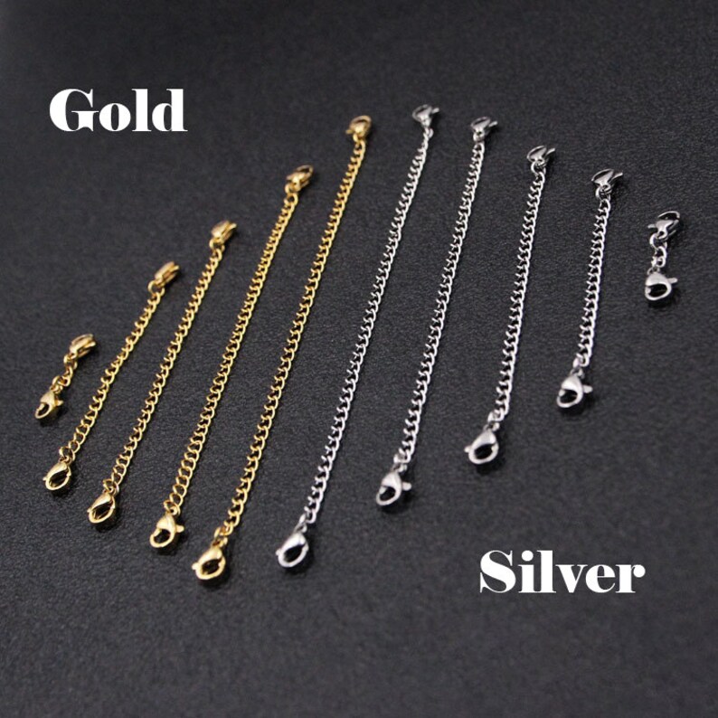 Surgical Stainless Steel Extender Curb Chain Sets 2 - Etsy