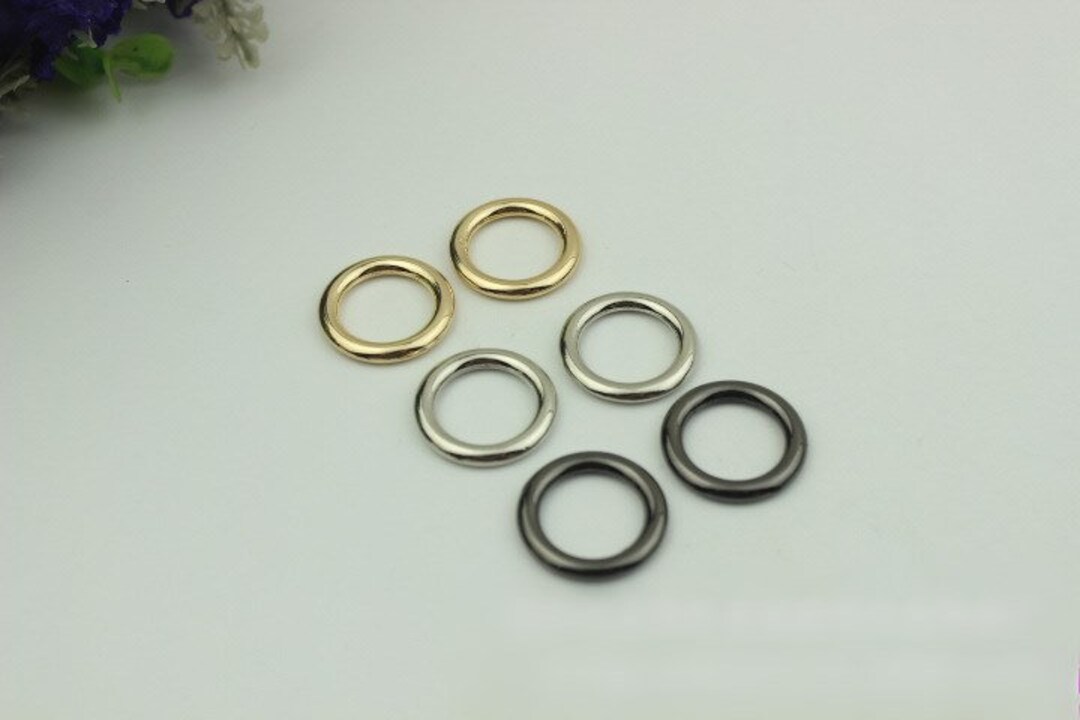 Round Circle Purse Strap Slider Metal Connector Single Loop Slide ...