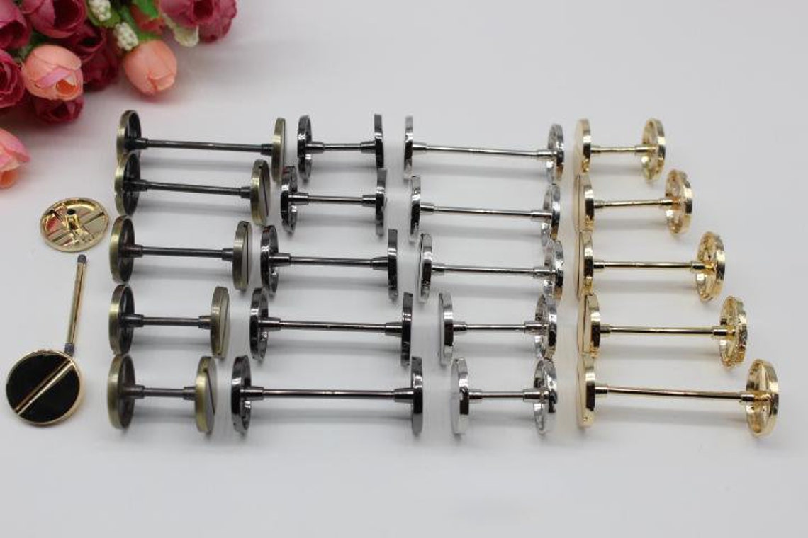 Metal Purse Dumbbell Screw Rivet Stud Post Connector Barbell Buckle Cap ...