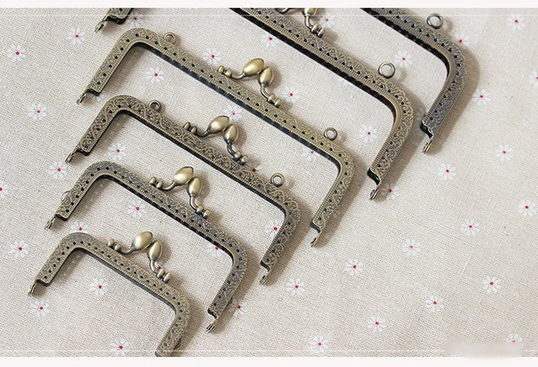 Antique Bronze Purse Frame Metal Vintage Pattern Snap Clasp for Bag ...