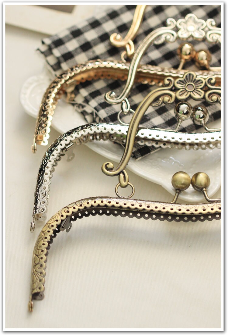 Gold Bronze Purse Frame Metal Vintage Pattern Snap Clasp for - Etsy