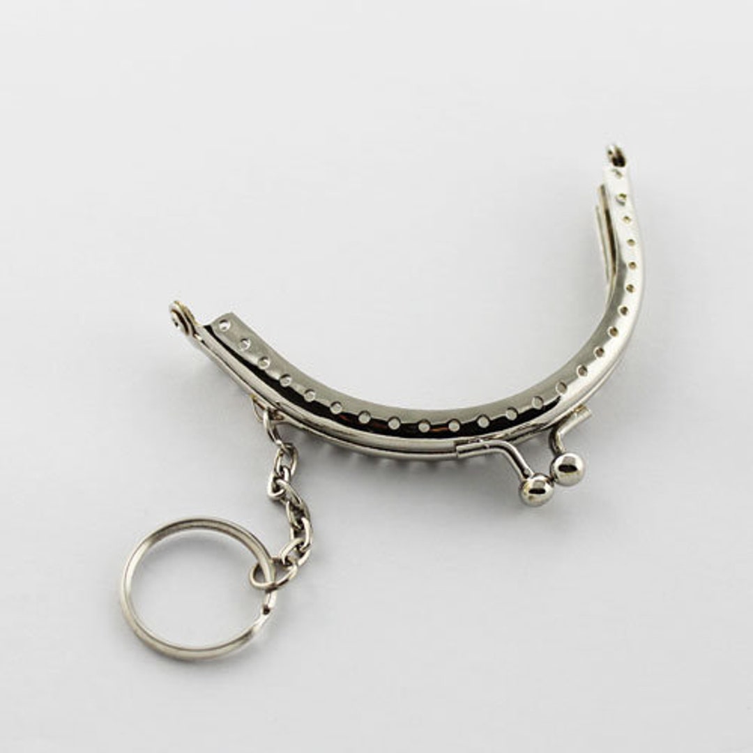Silver Arch Purse Frame Metal Vintage Pattern Snap Clasp for Bag Sewing ...