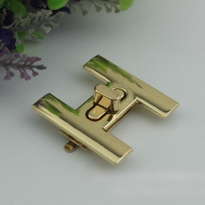H-shaped Twist Turn Lock 45mm Purse Charm Organizer Luggage Hardware ...