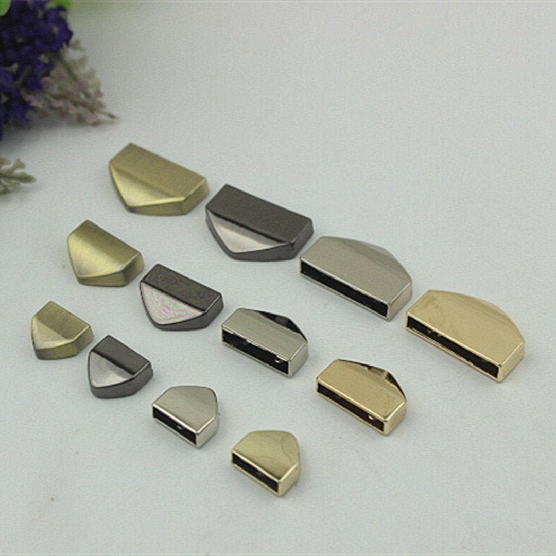 Metal Zipper End Caps 12 18mm Webbing Lace Leather Ribbon Strap Belt ...