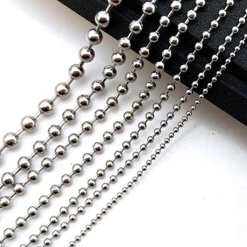 Stainless Steel Ball Chain 1.2 1.5 2 2.4 3 3.2 4 4.5 5 6 8 Mm ...
