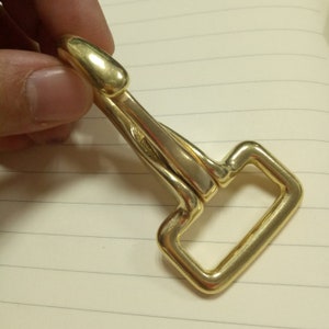 Solid Brass Fixed Loop Halter Snap Fix Buckle Horse Saddle Hook ...