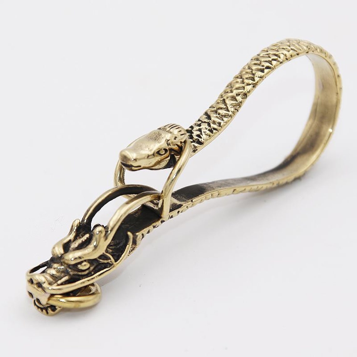 Solid Brass Keychain Keyring 1 3 Inch Coil Fob Copper Leathercraft ...
