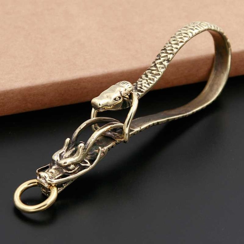 Solid Brass Keychain Keyring 1 3 Inch Coil Fob Copper Leathercraft ...