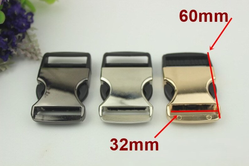 Belt Buckle Quick Release Side Metal 20 25 32 38 50 Mm 1 2" Purse Slide ...