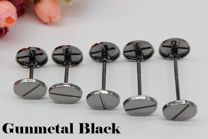 Metal Purse Dumbbell Screw Rivet Stud Post Connector Barbell Buckle Cap ...