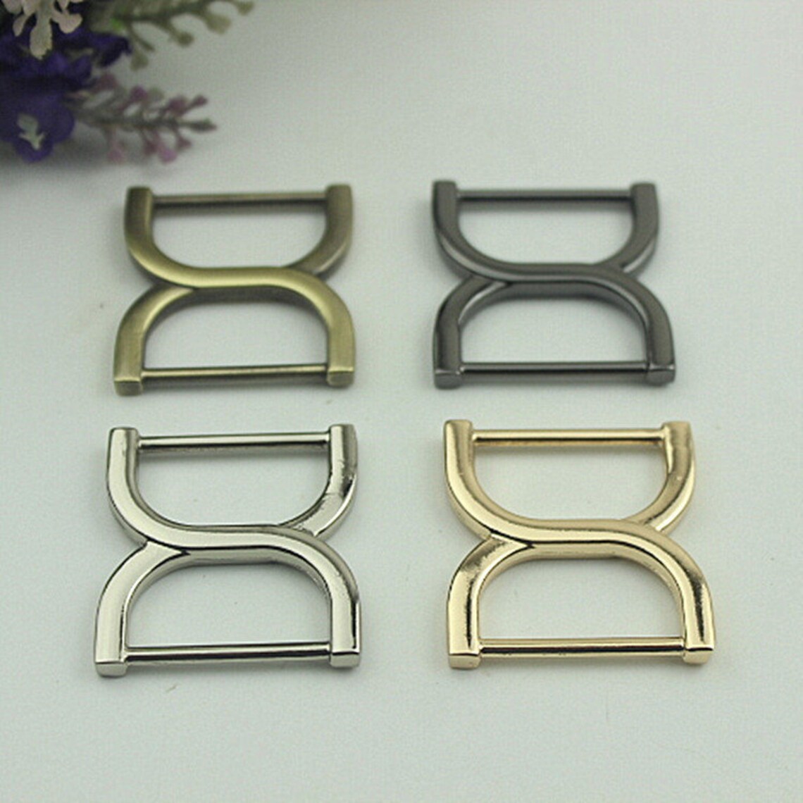 Rectangle Purse Strap Slider Metal Double Loop Slide Buckle - Etsy