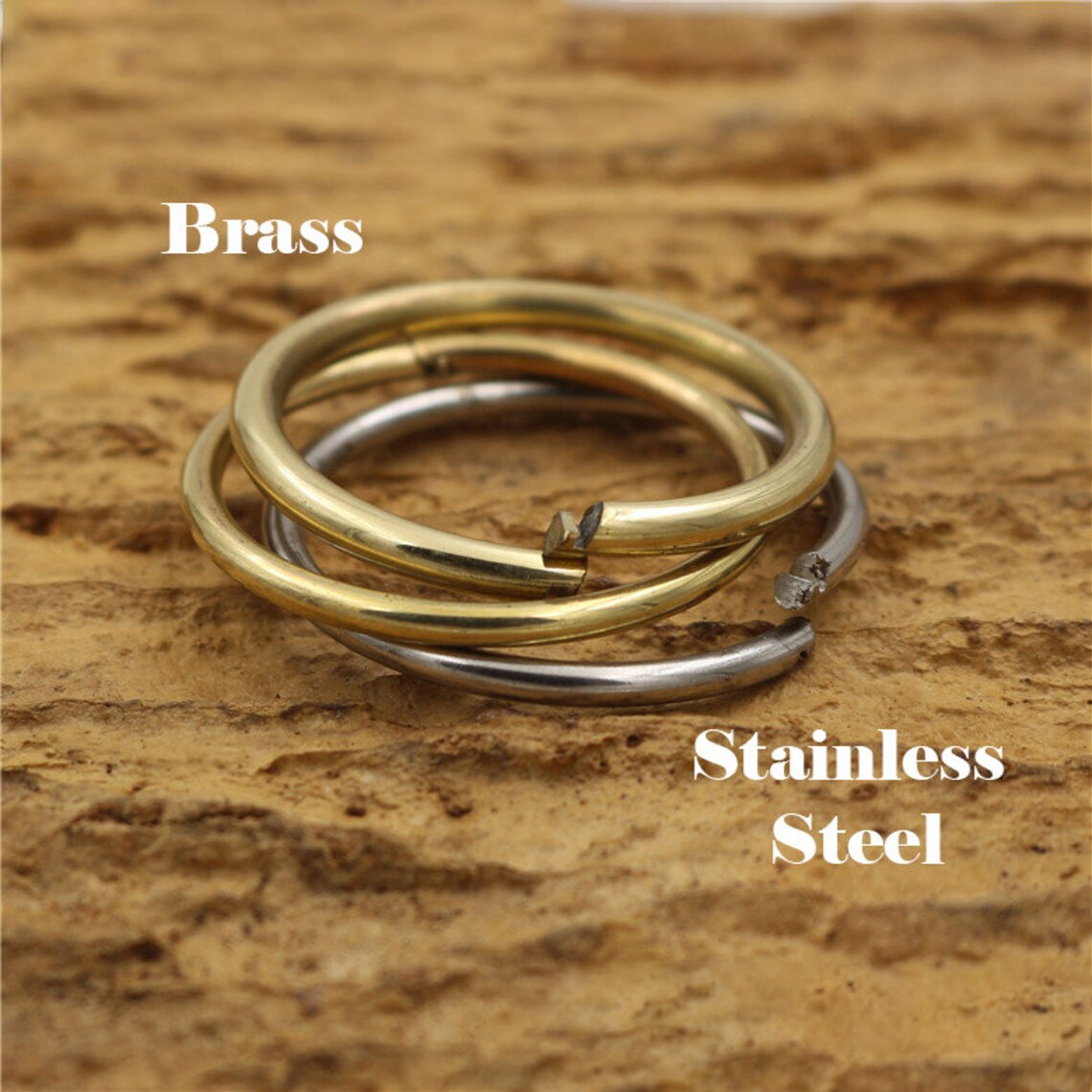 Solid Brass Jumplock 32-50mm Lock Clip Snap Jump Ring Key 1 - Etsy Canada