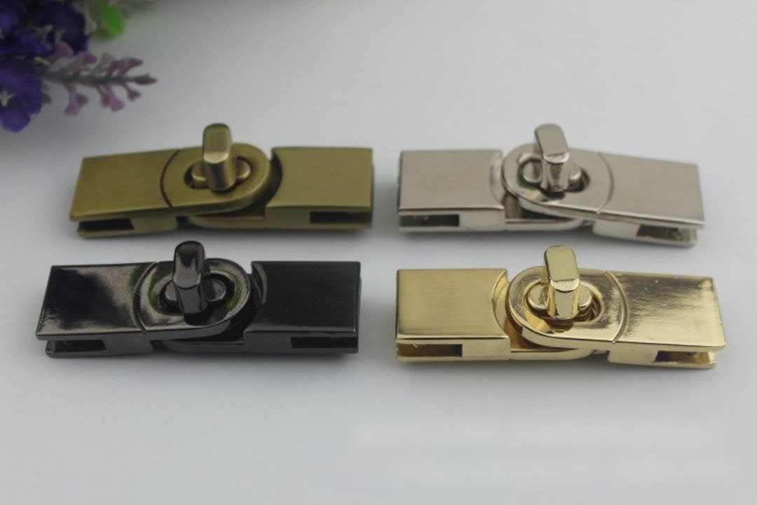 Rectangle Twist Turn Lock 55mm Purse Charm Organizer Luggage Hardware ...