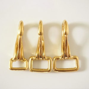 Solid Brass Fixed Loop Halter Snap Fix Buckle Horse Saddle Hook ...