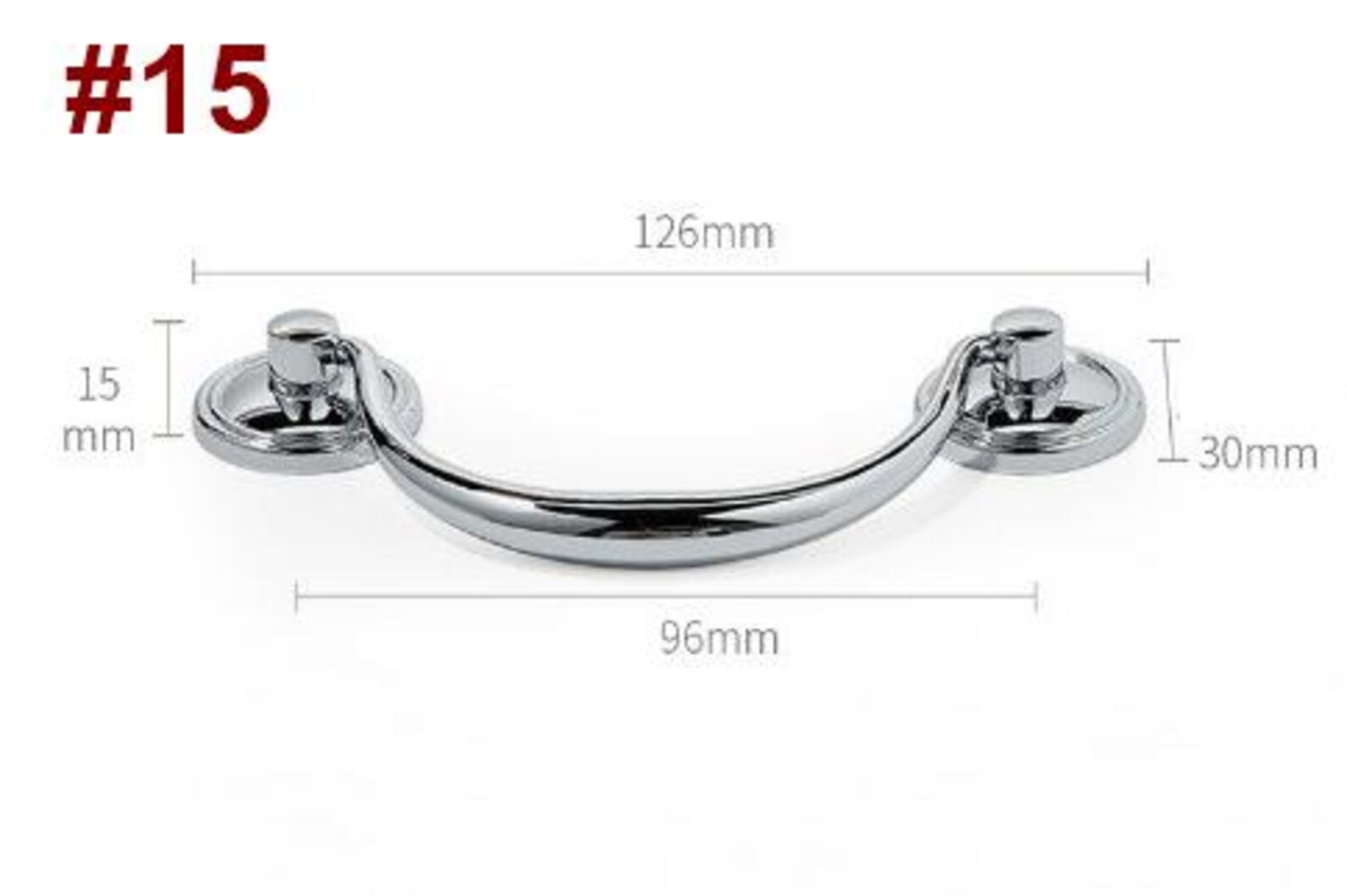 Classic Chrome Cabinet Handles Art Deco Victorian Silver Drawer Cups ...