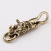 Solid Brass Rhinoceros Rhino Keychain Keyring 2 3/8 Inch Copper ...