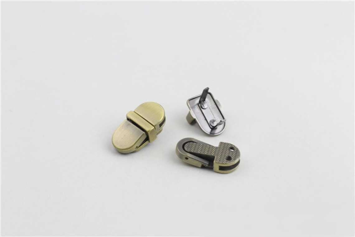 Thumb Lock 1 1/8" 28mm Purse Press Lock Tuck Tongue Clip Clasp Closure ...