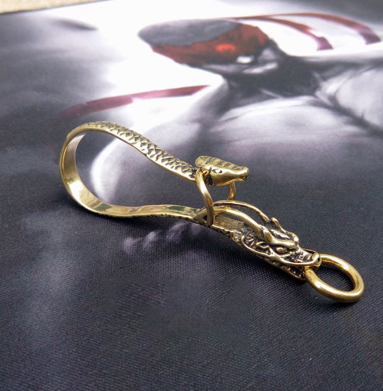 Solid Brass Keychain Keyring 1 3 Inch Coil Fob Copper Leathercraft ...
