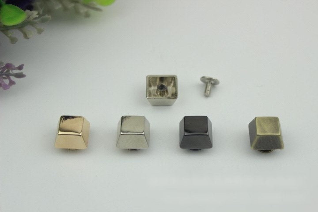 Square Flat Head Button Belt Strap Chicago Screw Rivet Concho Stud 7mm ...
