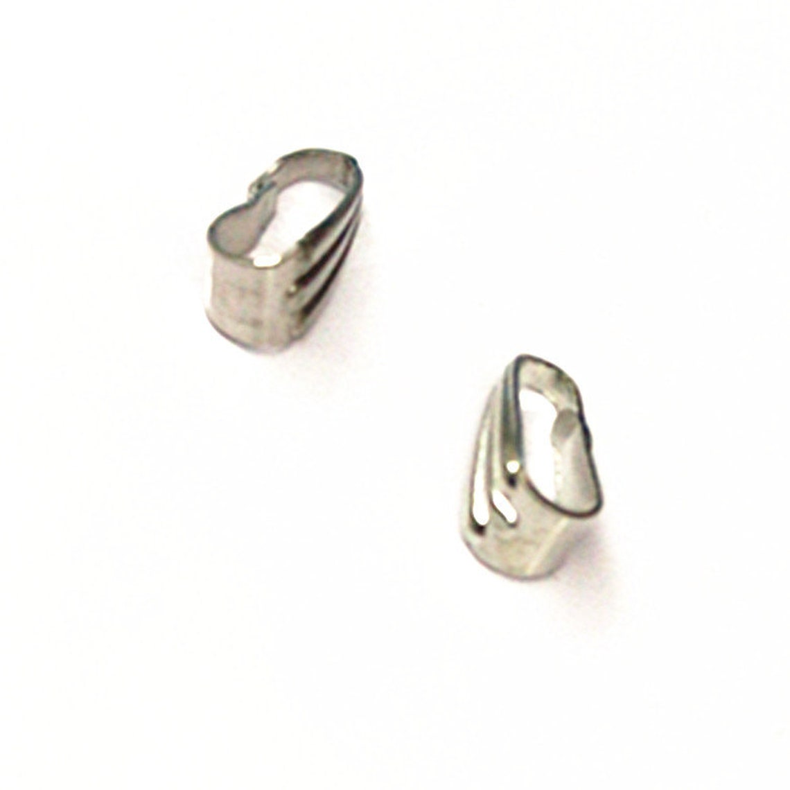 Stainless Steel Plain Snap Bail 6X2.5 9X3.9 Mm Silver Spring Pinch Clip ...