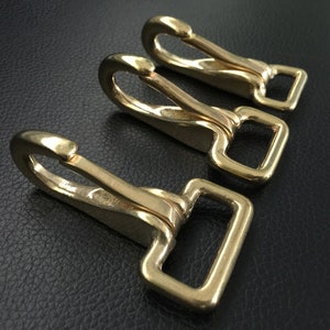 Solid Brass Fixed Loop Halter Snap Fix Buckle Horse Saddle Hook ...