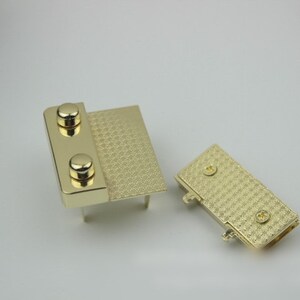 Thumb Lock 1 3/4" 45mm Purse Press Lock Tuck Tongue Clip Clasp Closure ...