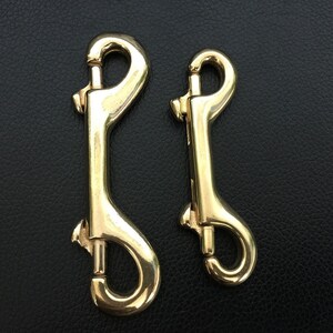 Solid Brass Double End Trigger Snap Hook Bag Key Keychain Metal Clips ...