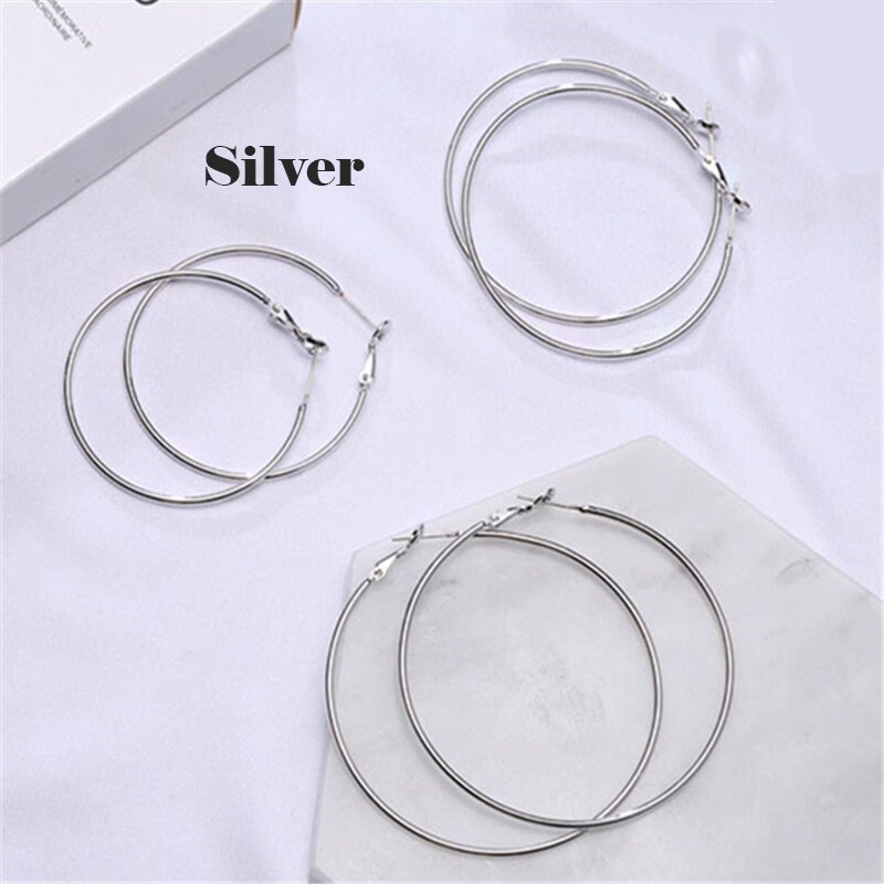 Metal Round Hoop 25/35/45/50mm Beading Loop Dangle Earring | Etsy