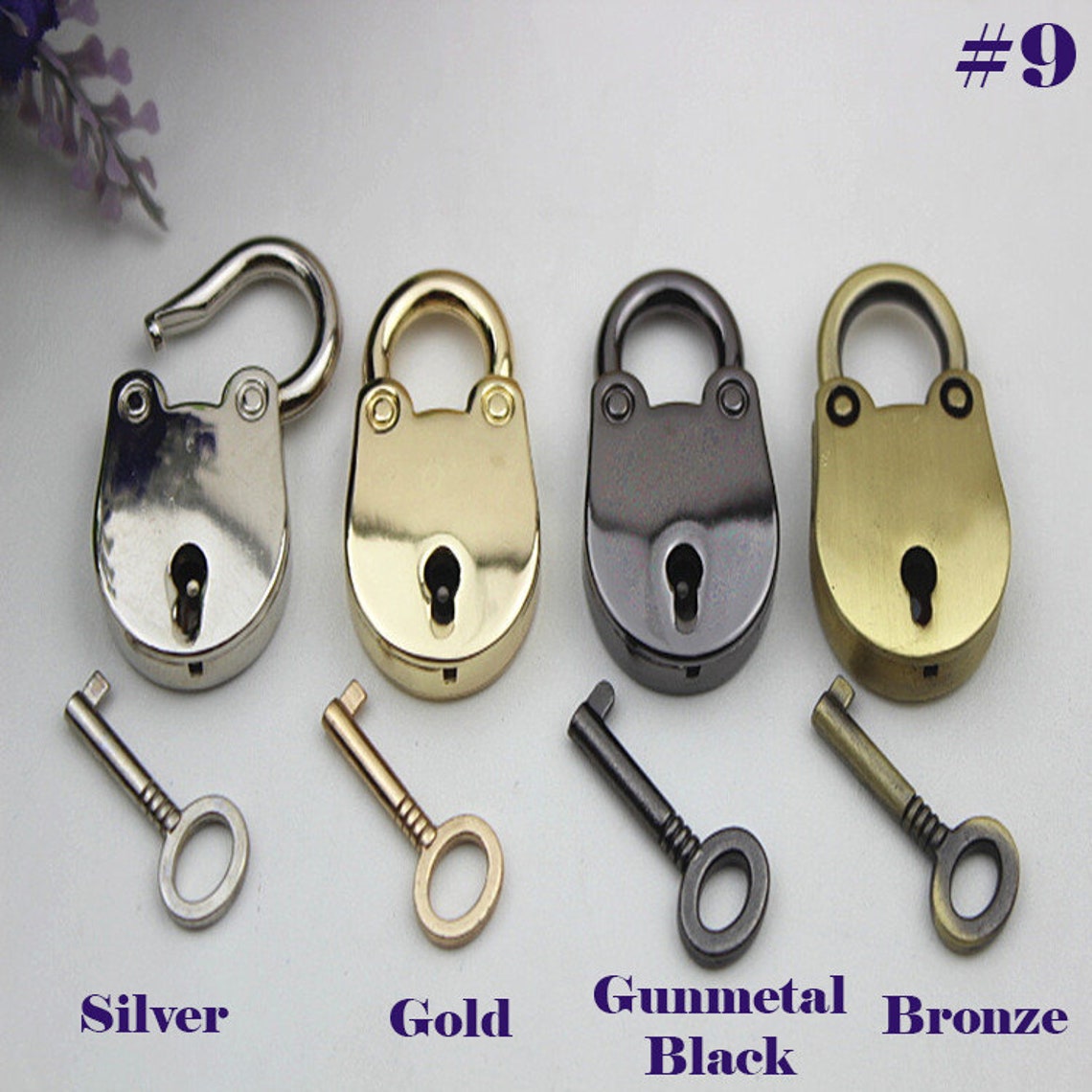 Shape Padlock Clasp Key Lock Working Heart Square Rectangular | Etsy