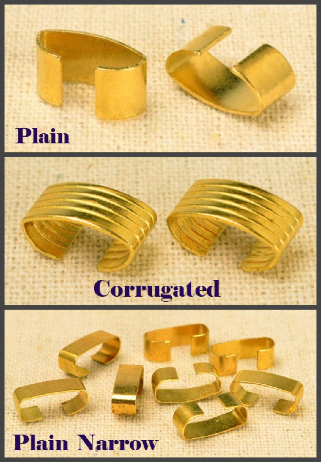 Fold Over Crimp Clip Clamp Elastic Cord Lock Stopper Drawstring Slider ...