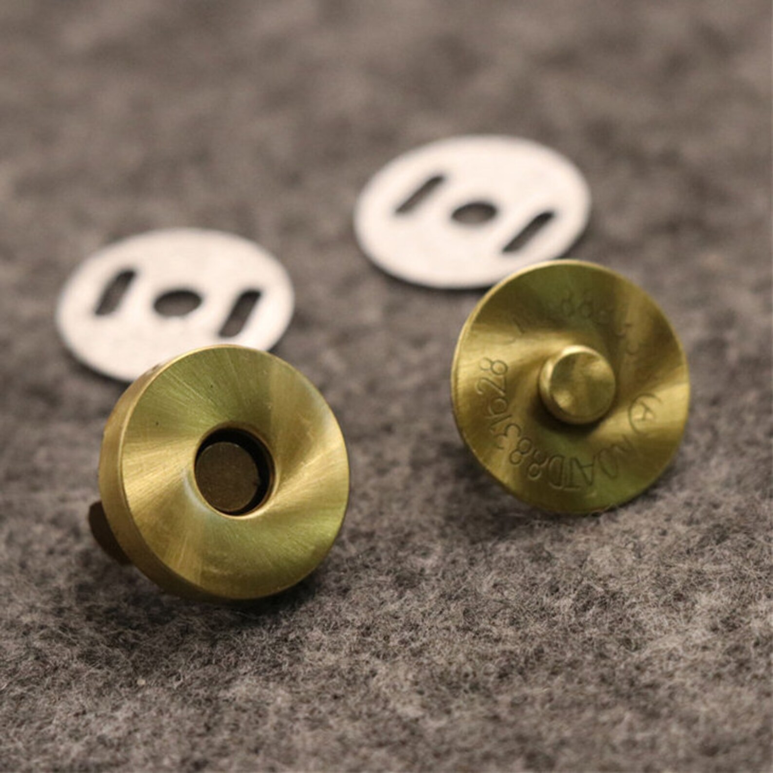 Raw Solid Brass Magnetic Snap With Prongs 18mm Round Closure - Etsy