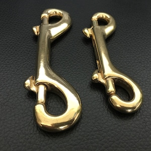 Solid Brass Double End Trigger Snap Hook Bag Key Keychain Metal Clips ...