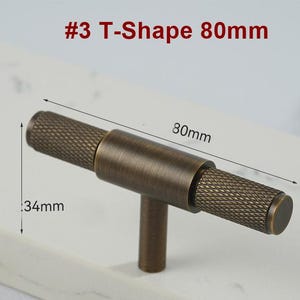 MCM Aged Brass Drawer Pulls Knobs Handles Mid Century Modern Handmade ...