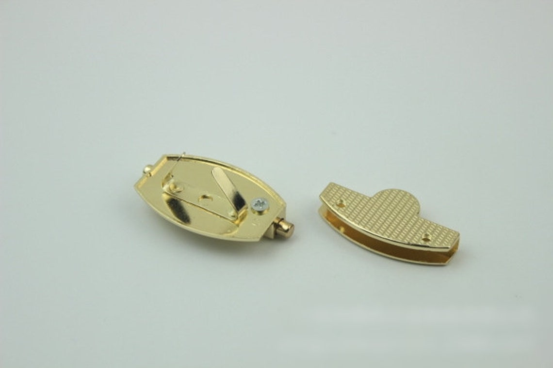 Thumb Lock 1 1/2" 38mm Purse Press Lock Tuck Tongue Clip Clasp Closure ...