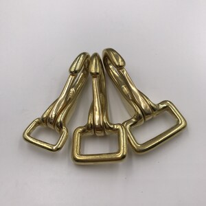 Solid Brass Fixed Loop Halter Snap Fix Buckle Horse Saddle Hook ...