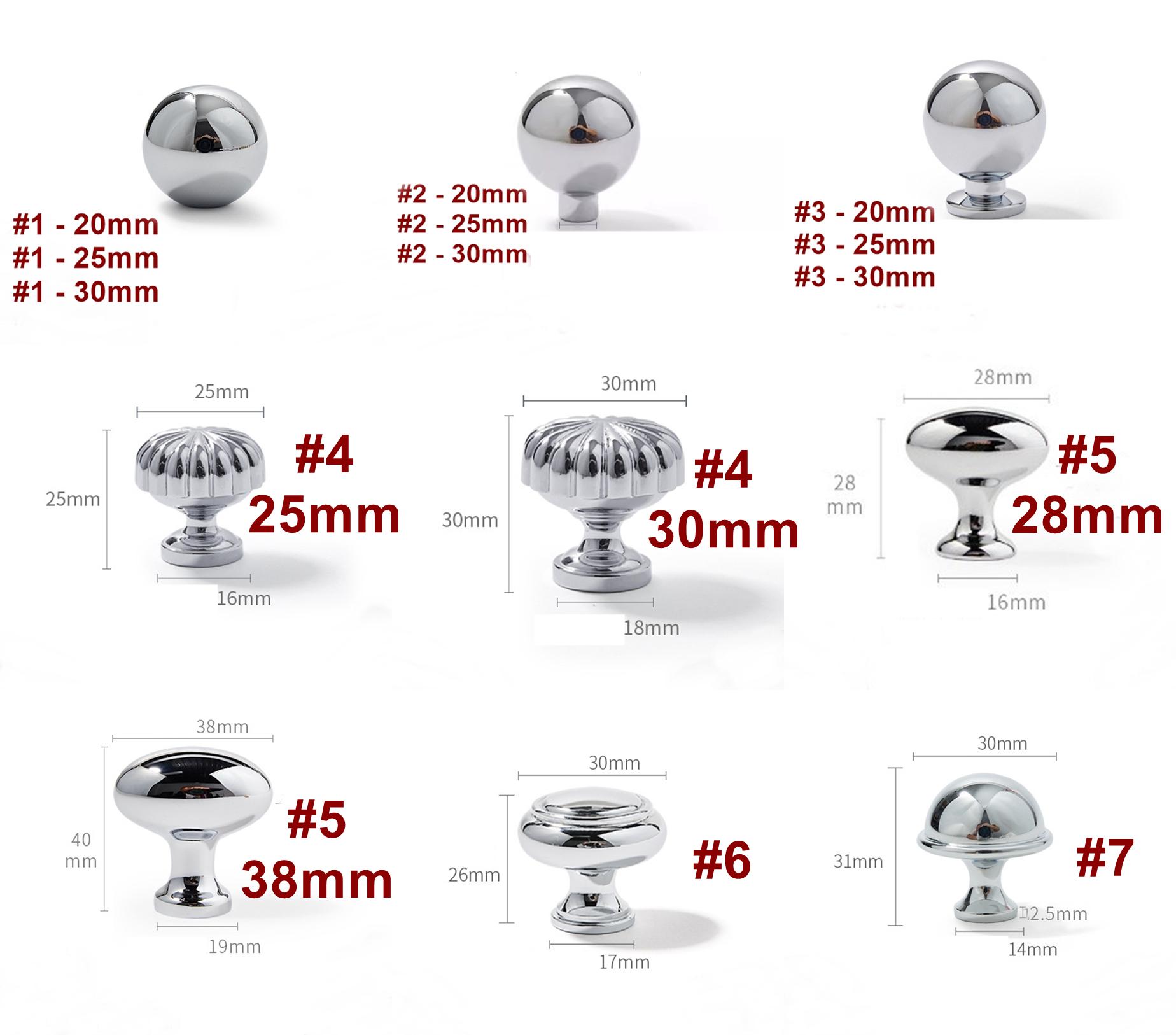 Classic Chrome Cabinet Handles Art Deco Victorian Silver Drawer Cups ...