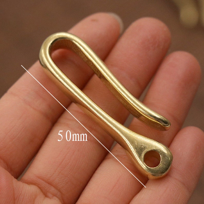 Solid Brass U Hook, Snake Bite Hook, Snake Hook, Belt Hook, Key Ring ...