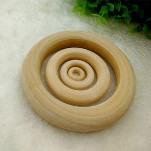 Blank Round Wood Ring 2 3 4 5 6 9 Cm Cutout Bangle Loop Hoop Smooth ...