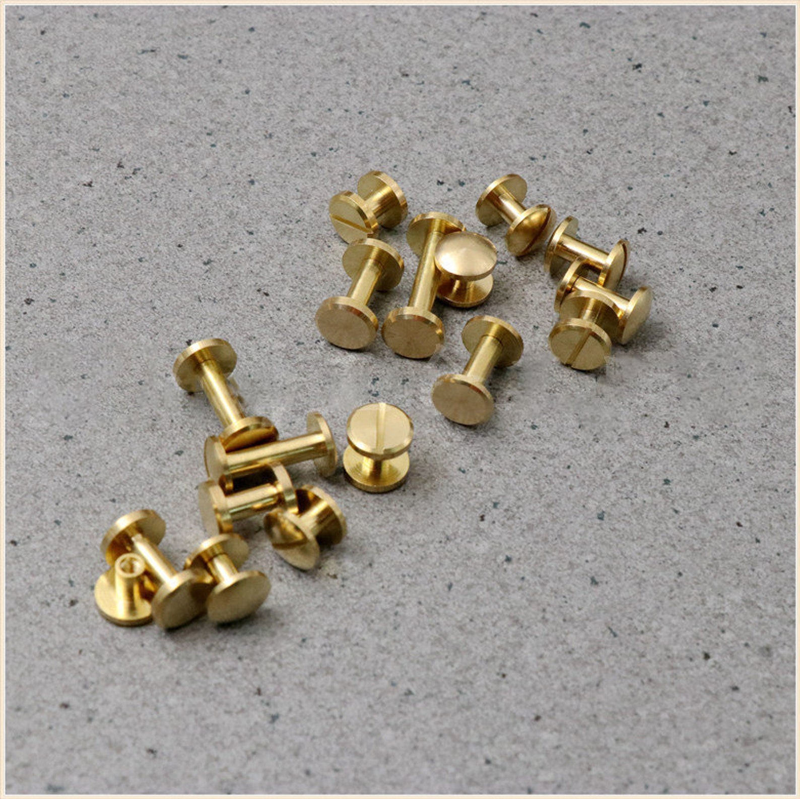 Solid Brass Chicago Screw 4 - 20 Mm 3/16" - 13/16" Round Head Screwback ...
