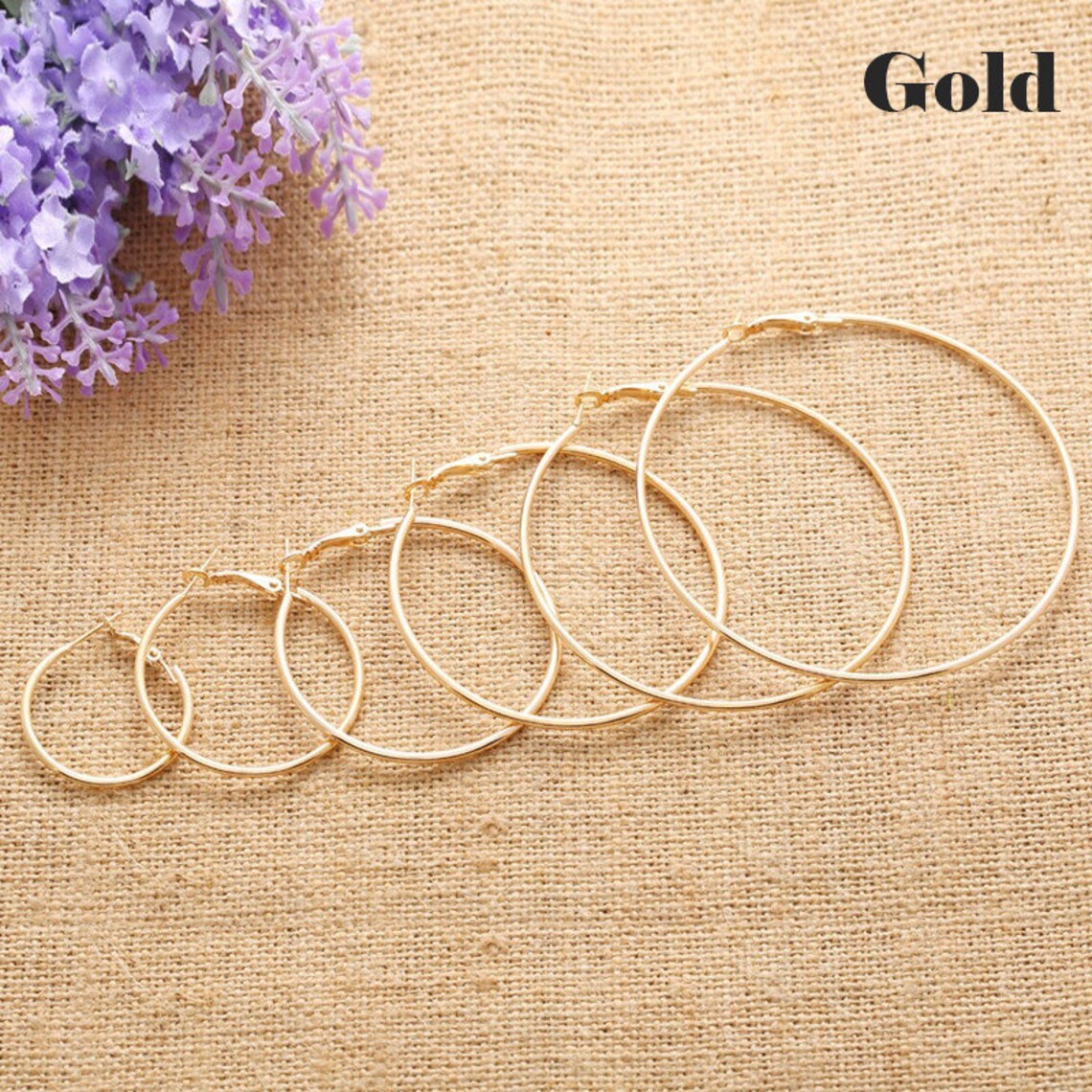 Metal Round Hoop 25/35/45/50mm Beading Loop Dangle Earring | Etsy