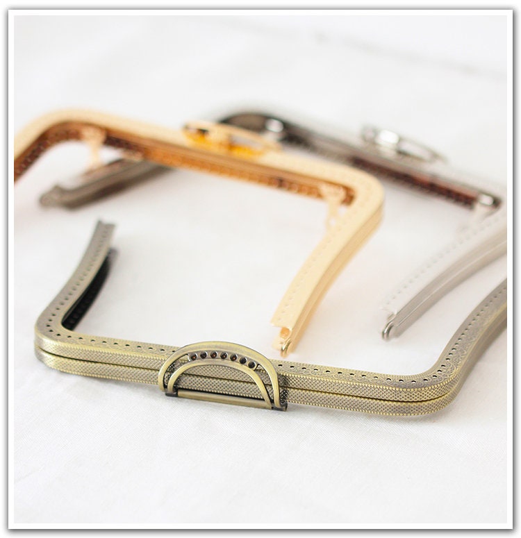 Gold Purse Frame Metal Vintage Pattern Snap Clasp for Bag Sewing Clutch ...